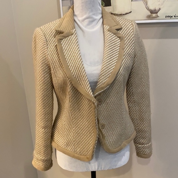 Tape Measure | Jackets & Coats | Tape Measure Tweed Blazer Tan | Poshmark